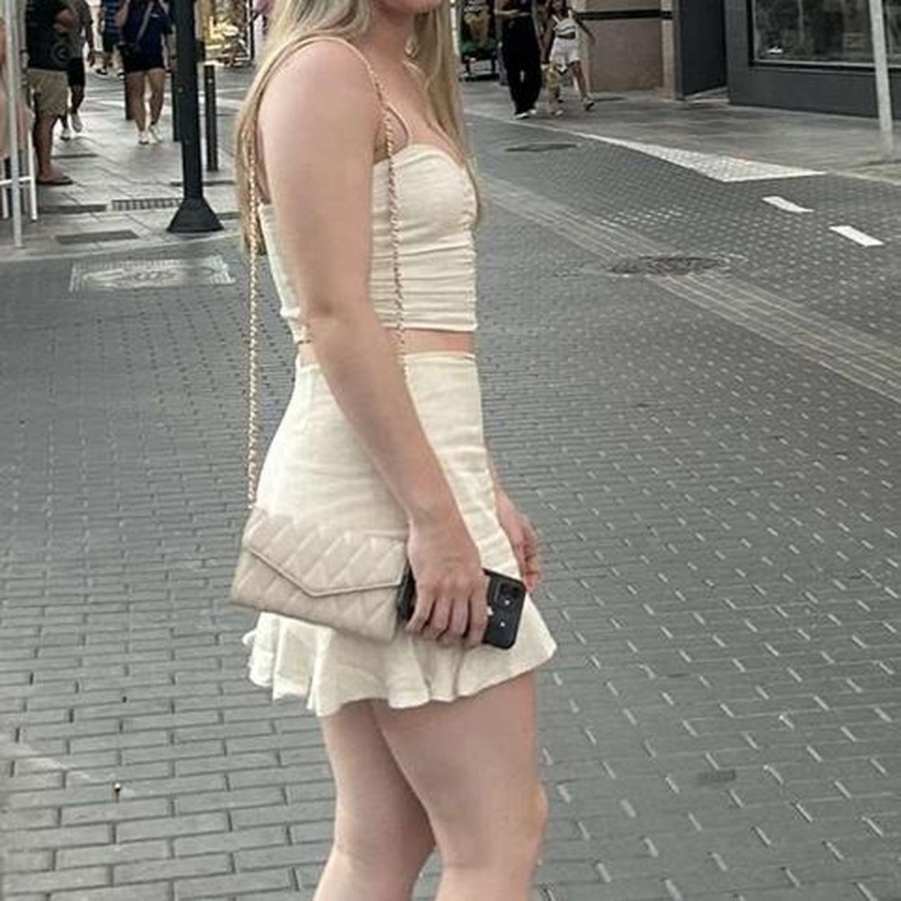 Zara, cream 2 piece. Only worn once excellent... - Depop