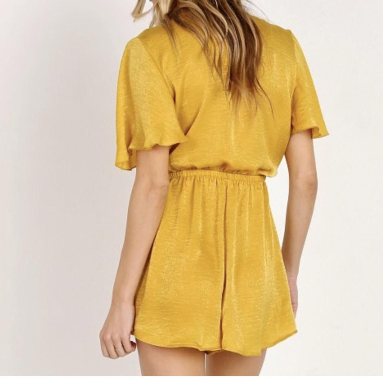 Show Me Your Mumu Women's Yellow Playsuit-romper | Depop