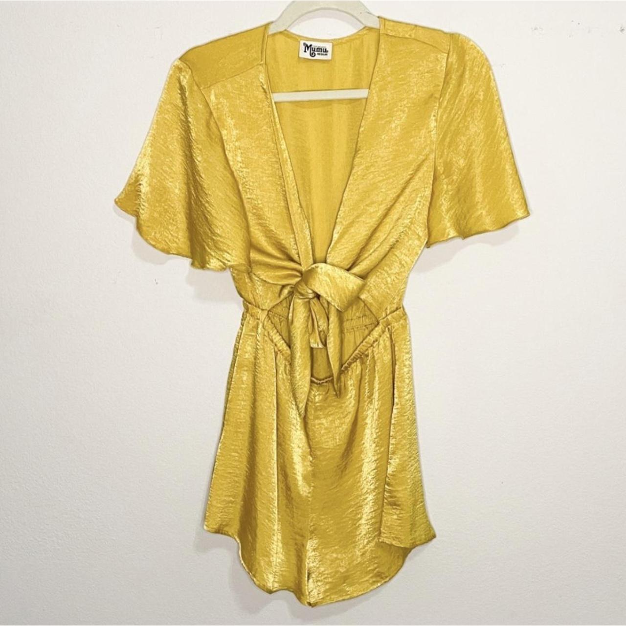 Show Me Your Mumu Women's Yellow Playsuit-romper | Depop