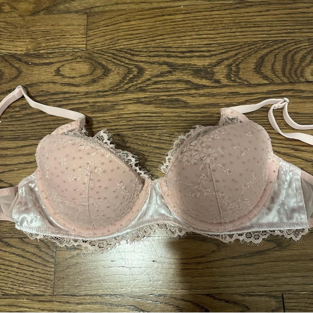 Light Pink Lacey Balconette bra from Victoria’s... | Depop