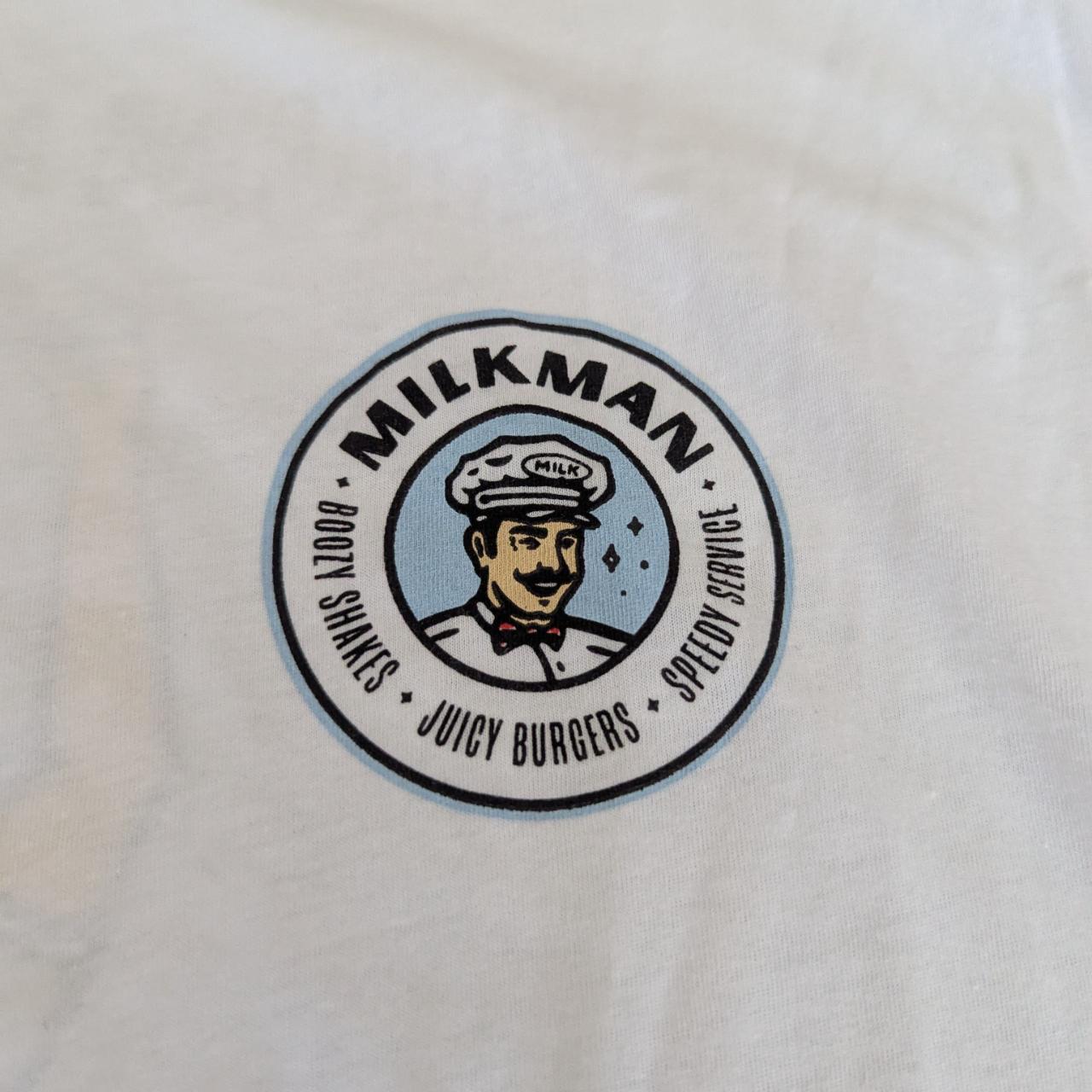 Milkman World Famous Restaurant and Bar graphic Tee... | Depop