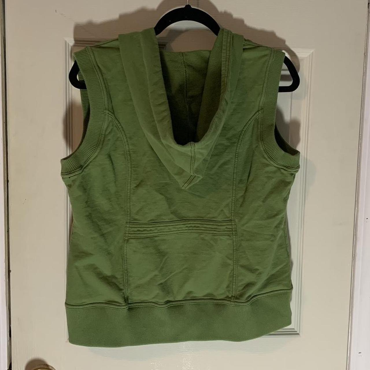 Green detailed zip up vest brand: maurices size:... - Depop