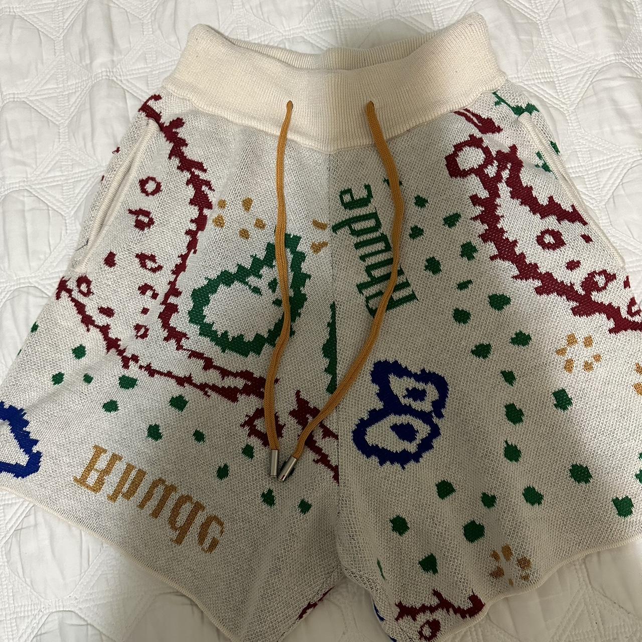 RHUDE KNITTED MULTICOLOR BANDANA SHORTS Fits size... - Depop