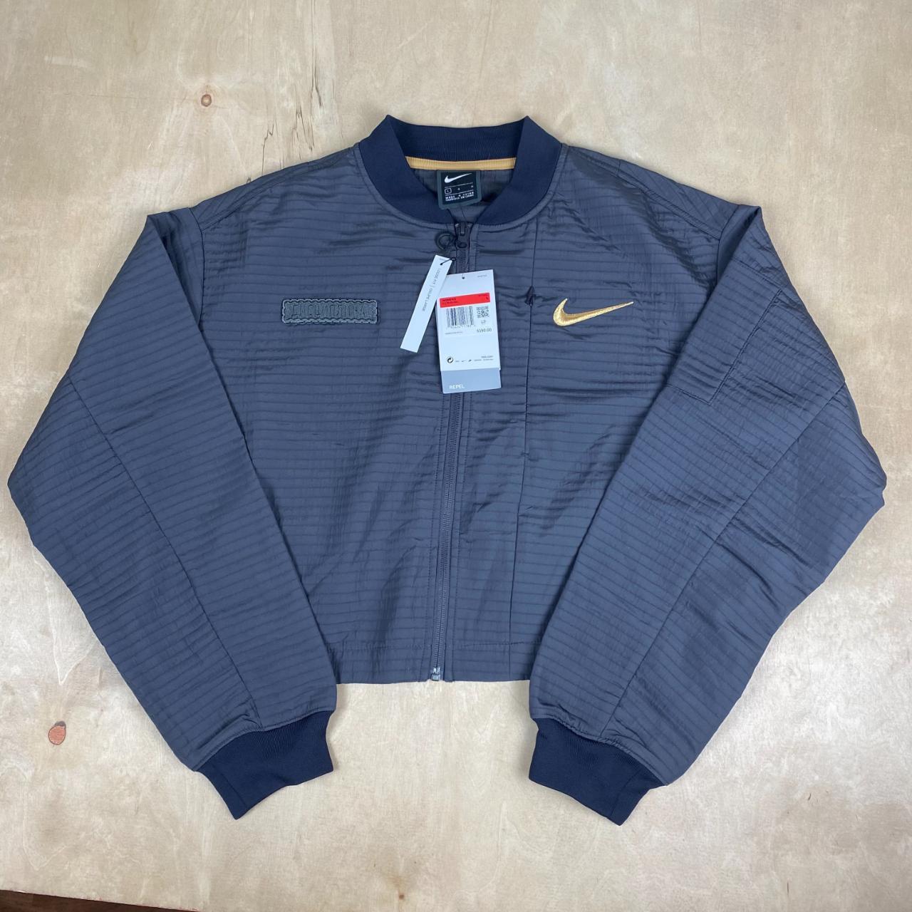 Nike Women's Grey and Gold Jacket | Depop
