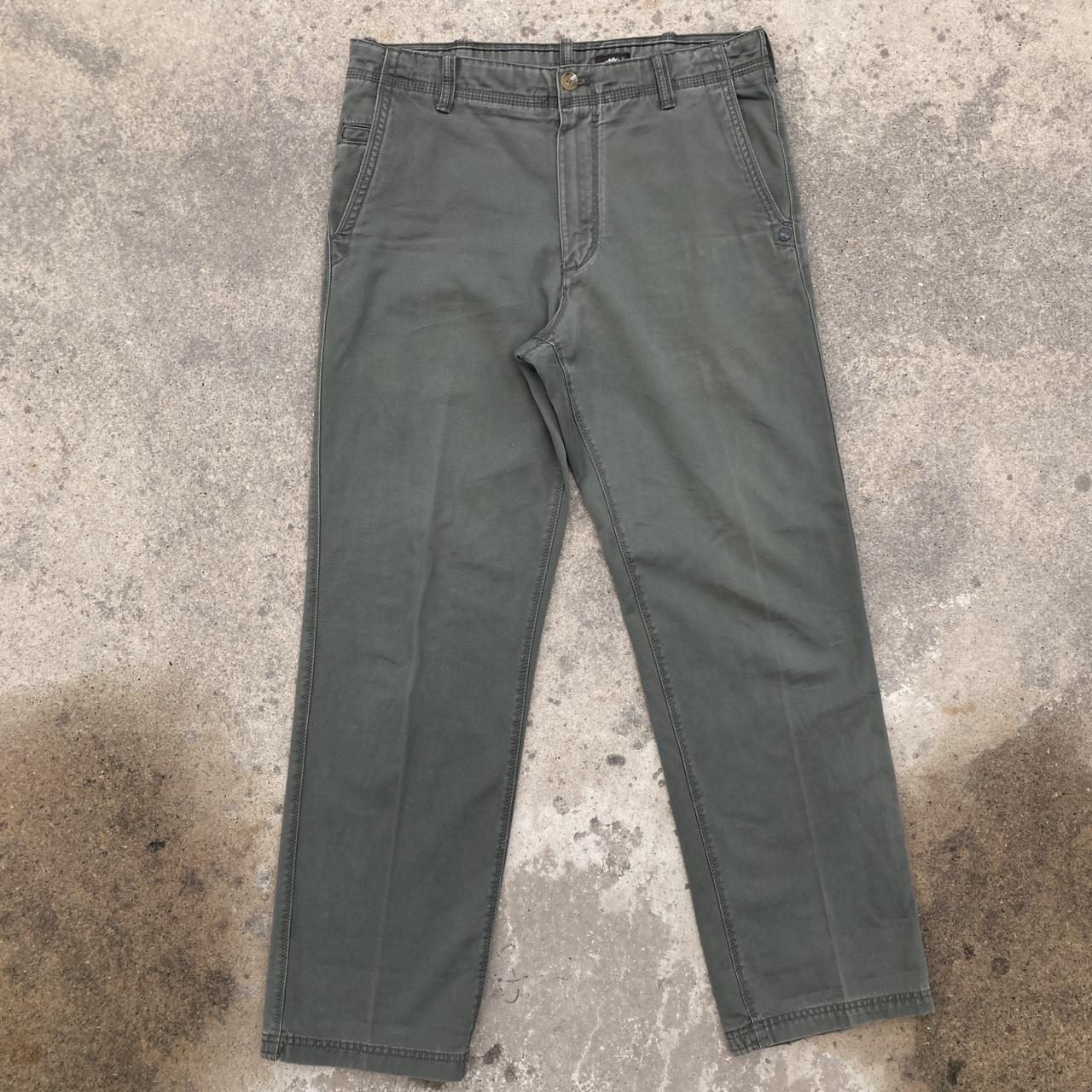 Timberland Men's Green and Khaki Trousers | Depop