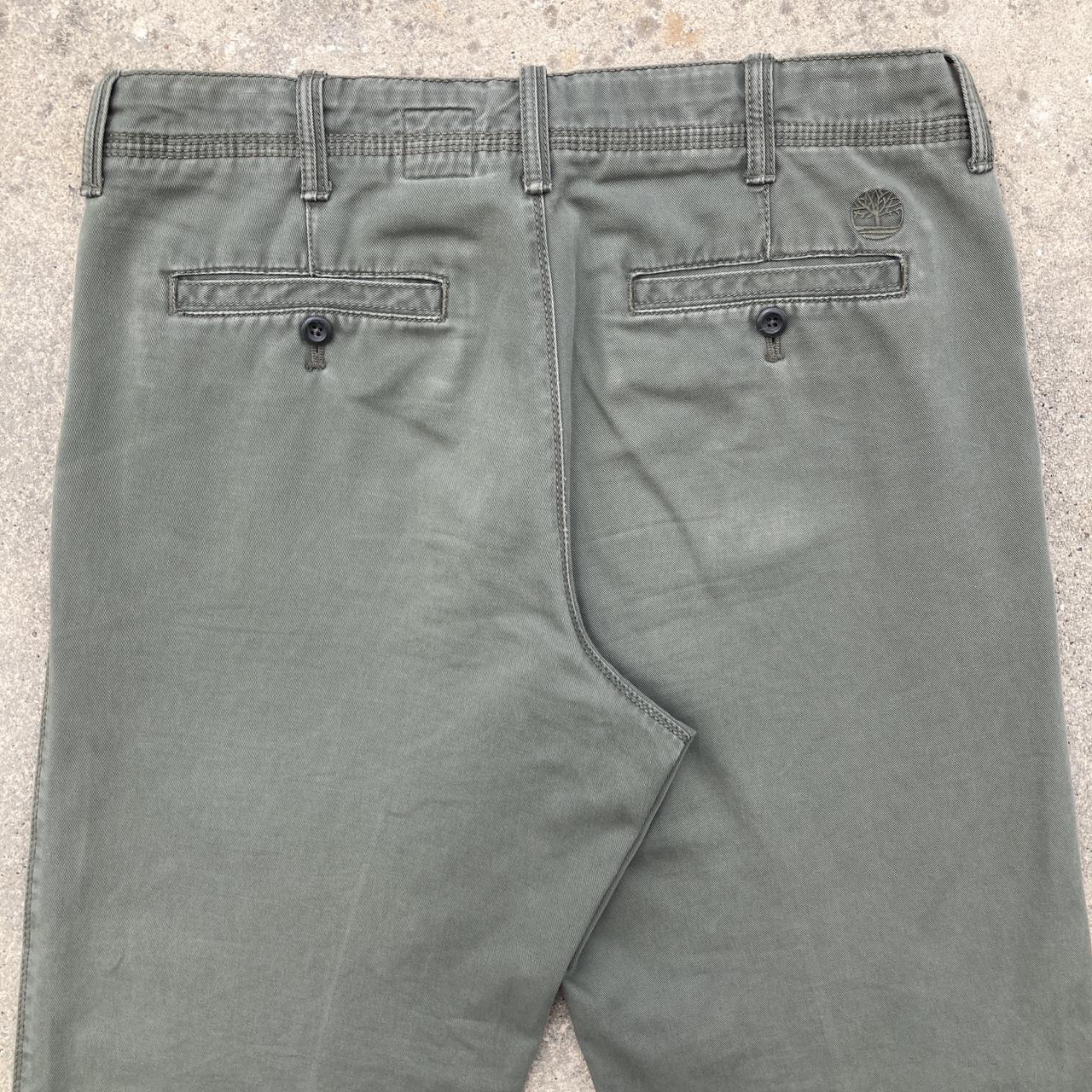Timberland Men's Green and Khaki Trousers | Depop