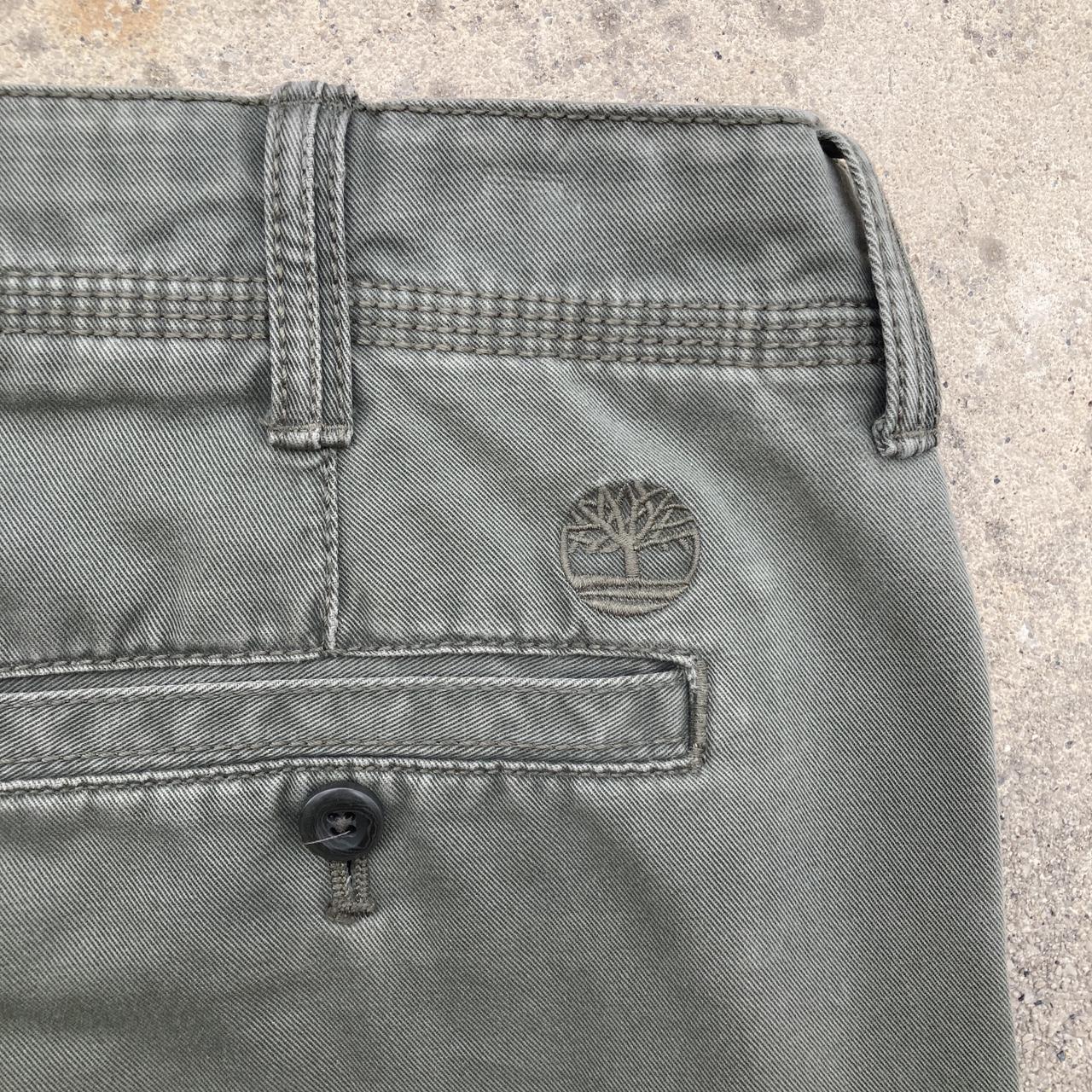 Timberland Men's Green and Khaki Trousers | Depop