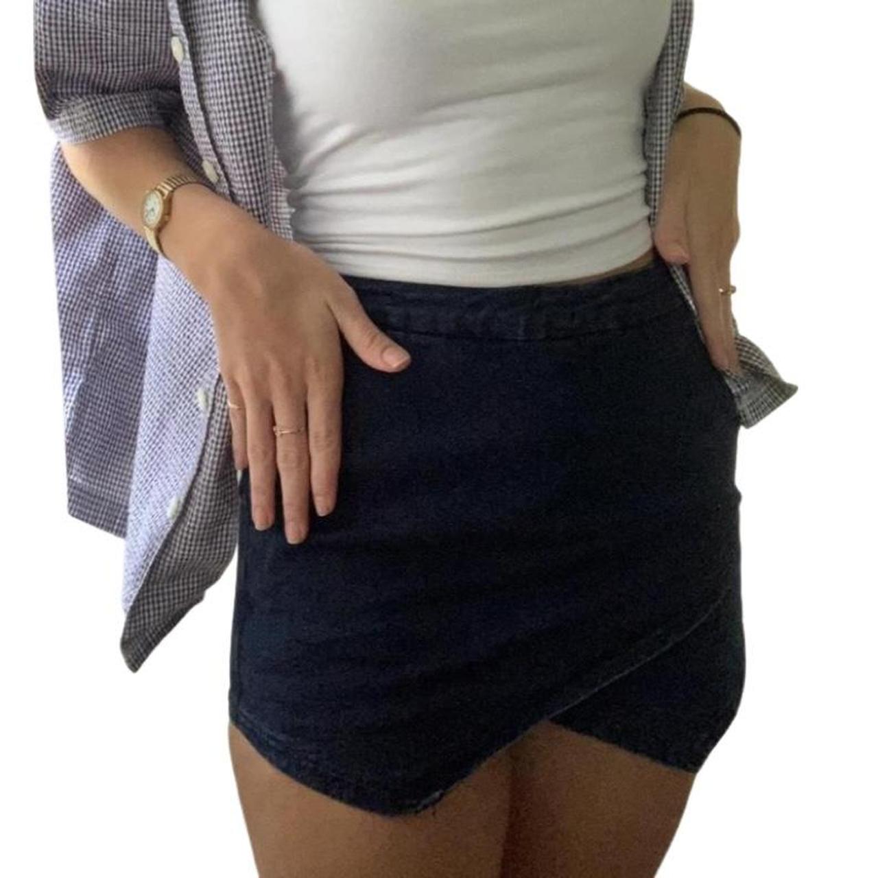 denim jean skort💙 super cute mini skort that looks... - Depop