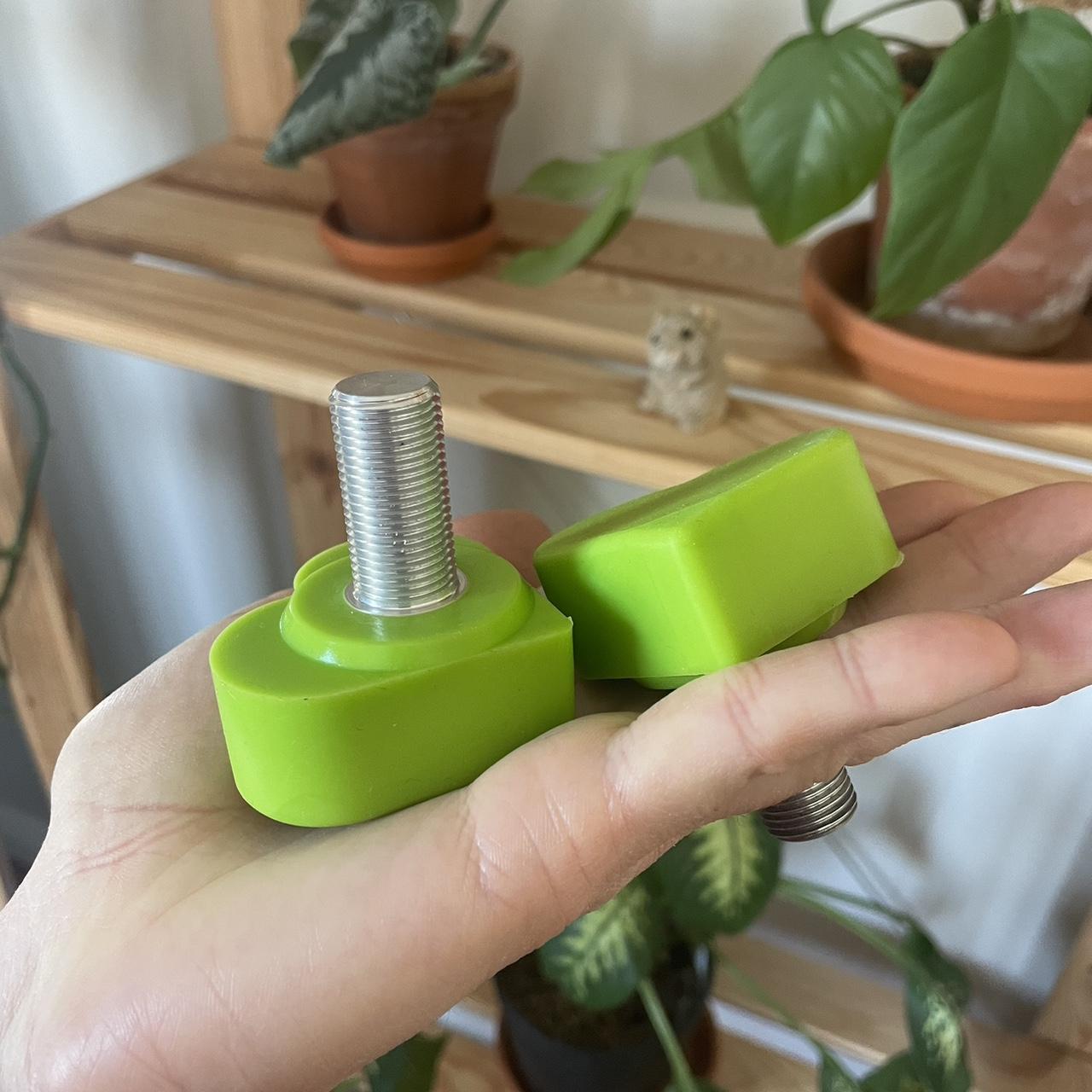 Grindstone Green Heart Toe Stops! Long stem, never... - Depop