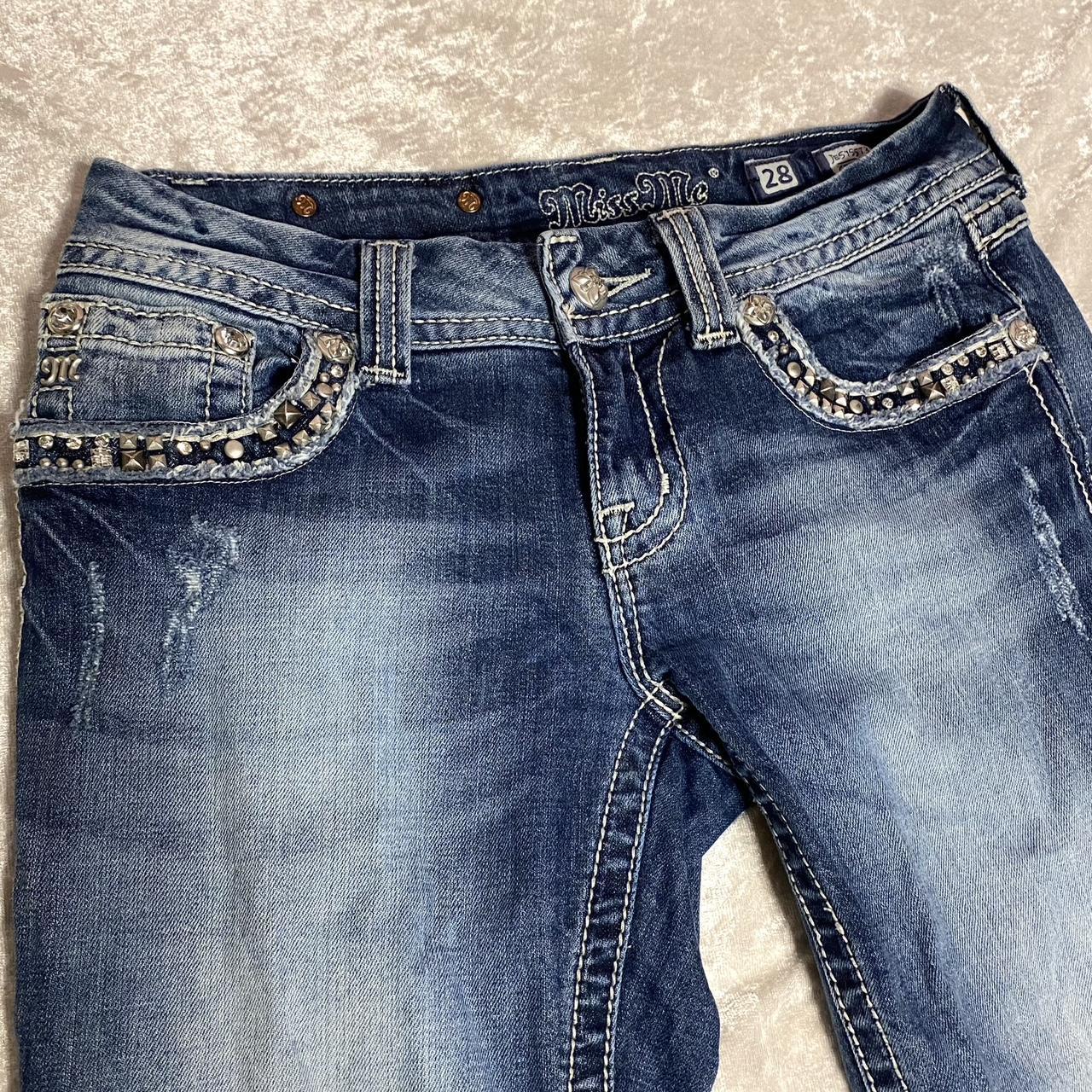 low rise mcbling miss me jeans - straight leg fit -... - Depop