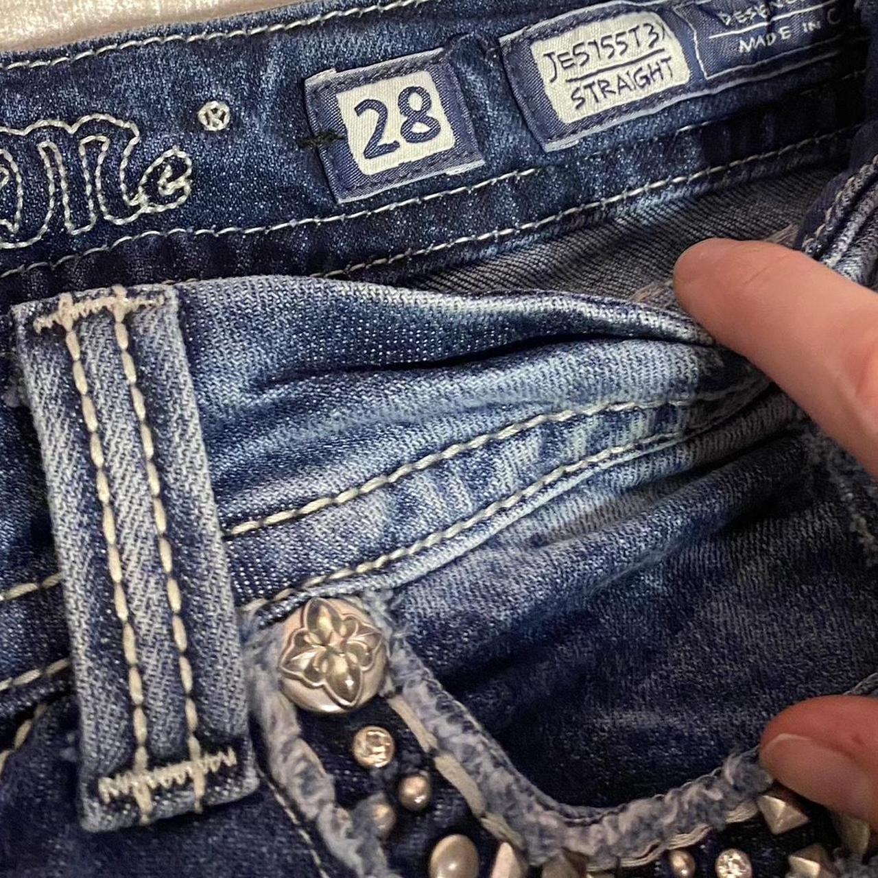 low rise mcbling miss me jeans - straight leg fit -... - Depop