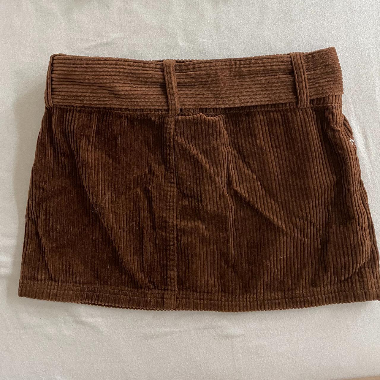 Brown Corduroy Mini Skirt From Princess Polly Brand Depop