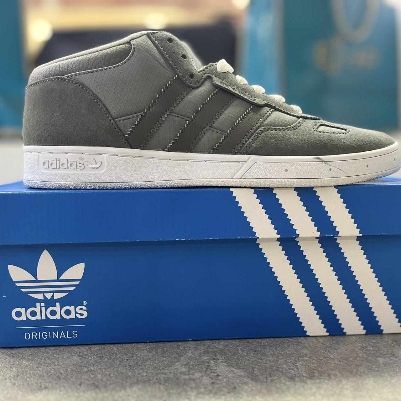 Adidas Men's grey Mid Trainers. Worn with a few... - Depop