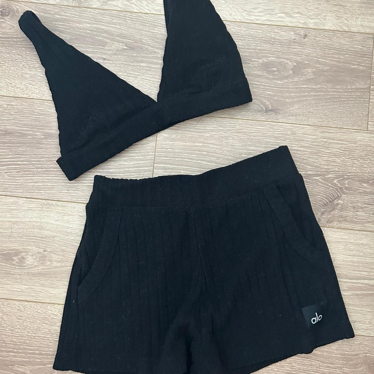 Alo Yoga Ribbed Take Control Set Color: Black Size:... | Depop