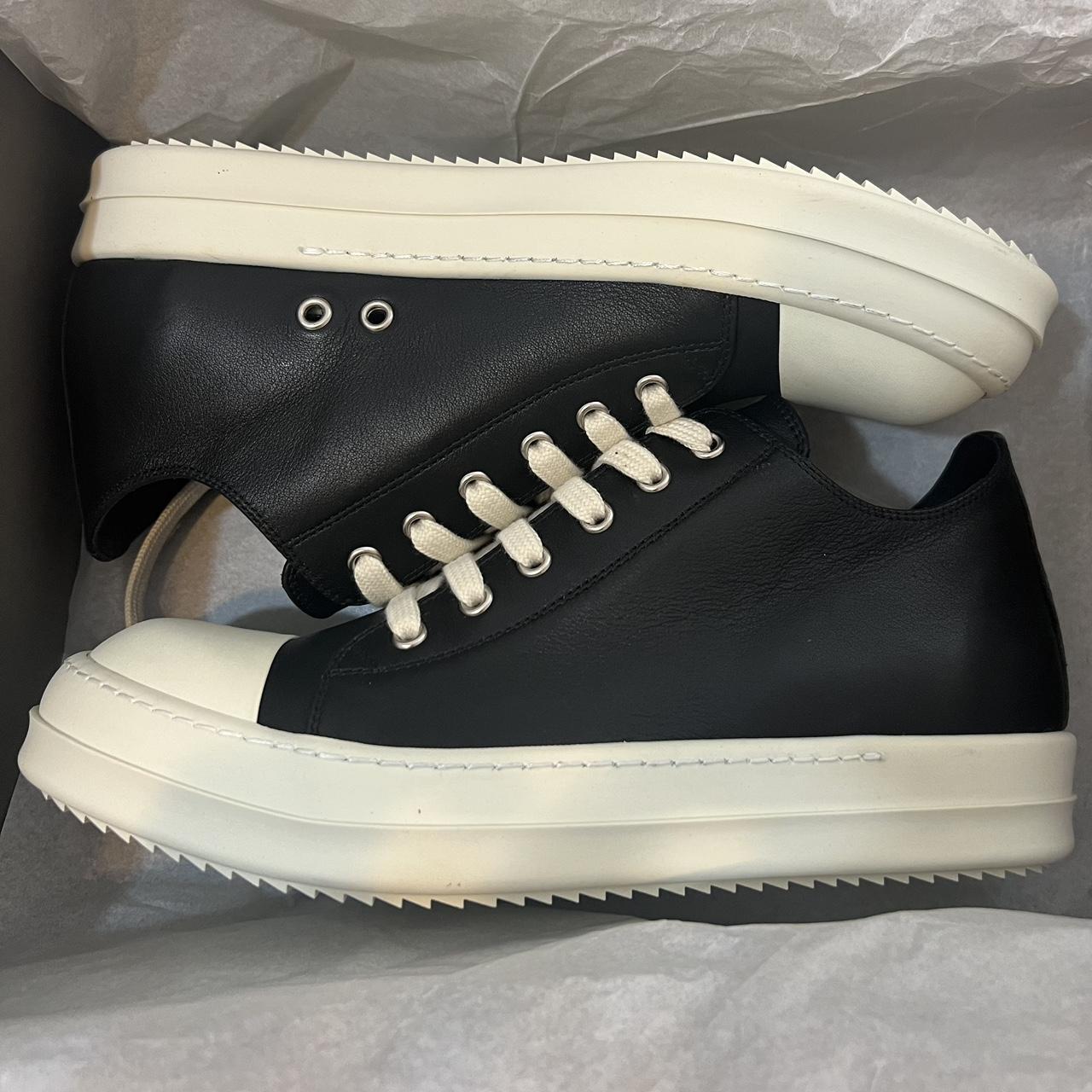 Rick Owens black low sneakers [Size 40] mens 7.5/8... - Depop