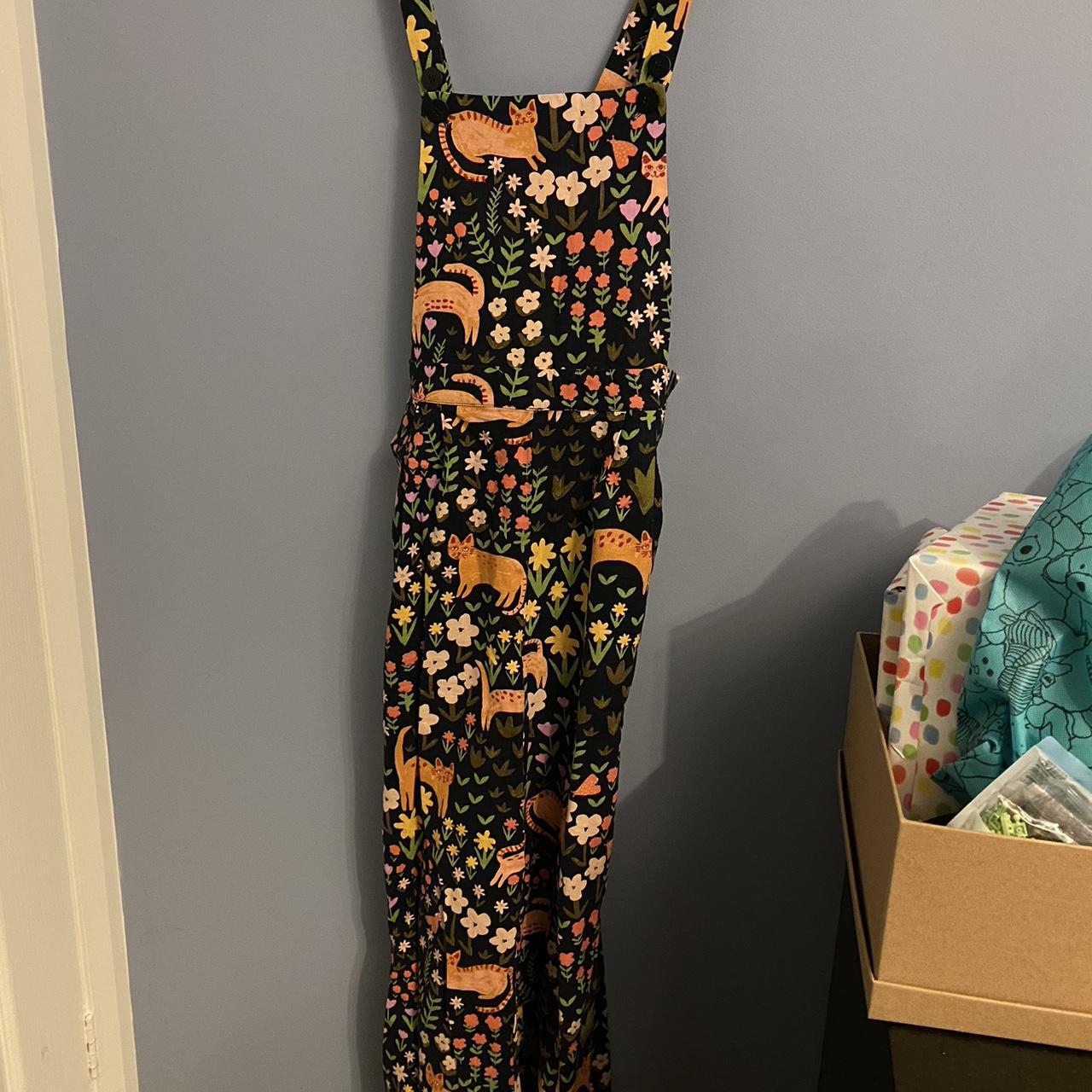 Princess Highway Cat Print Overalls LNWOT - worn... - Depop