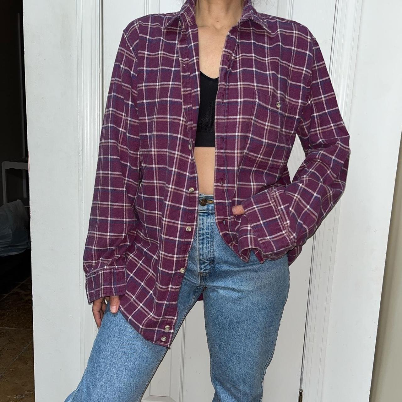 Vintage Oversized Boxy Loungey Grunge Muted Berry... - Depop