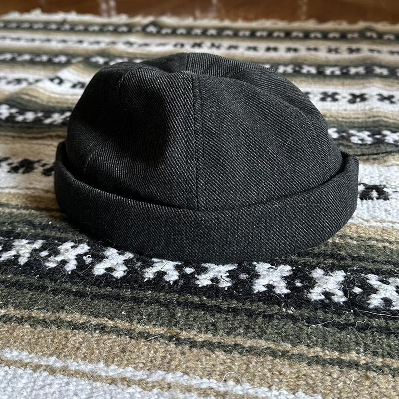 Charcoal colored Rolled Cap - in great condition,... - Depop