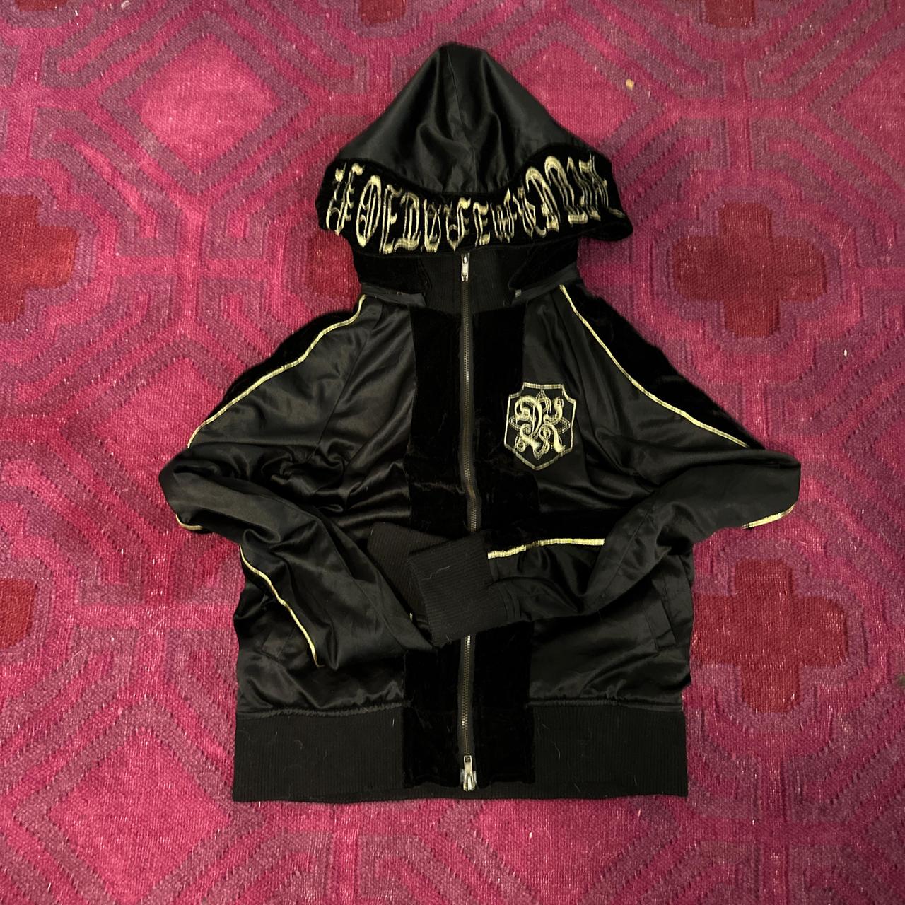 RIOT jacket velour and nylon material size medium - Depop