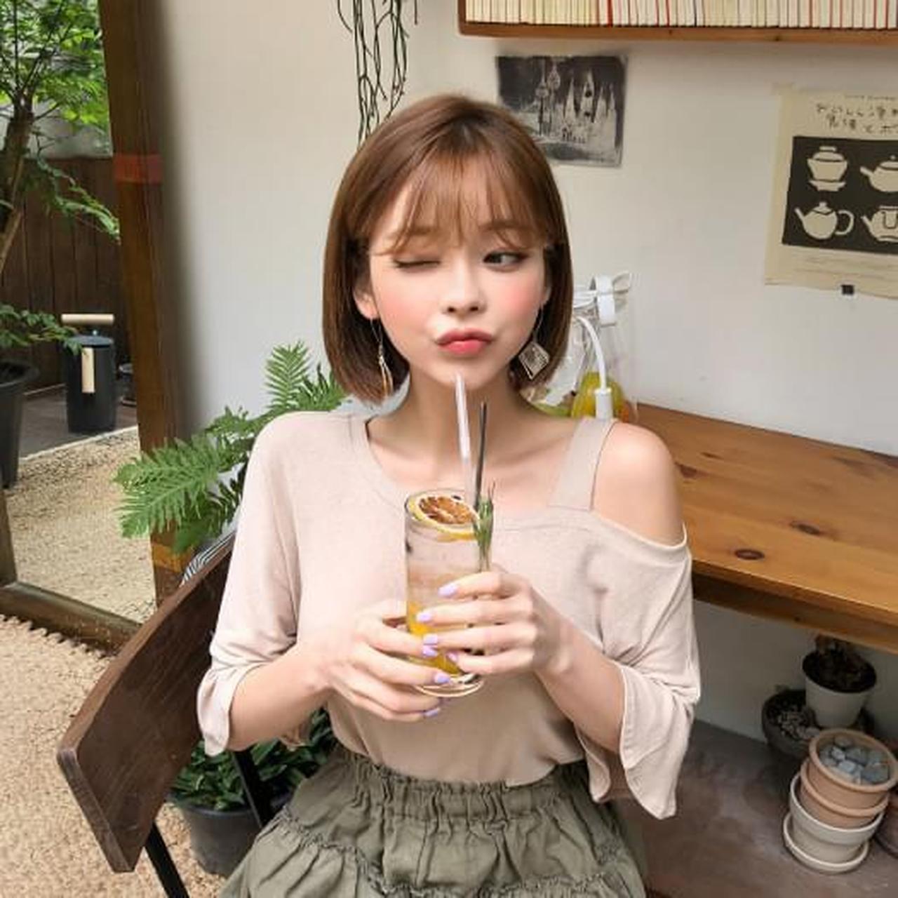 Chuu Unbalanced Shoulder Top -yellow version -really... - Depop