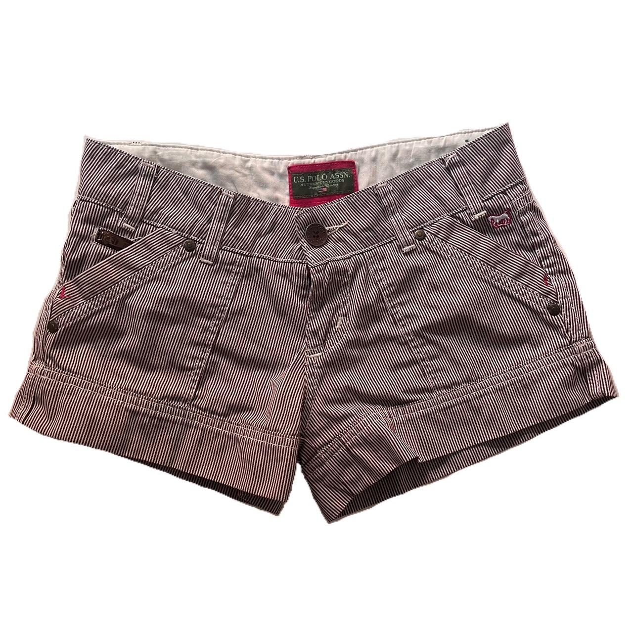 Striped Polo Shorts •˖* the cutest mini shorts... - Depop