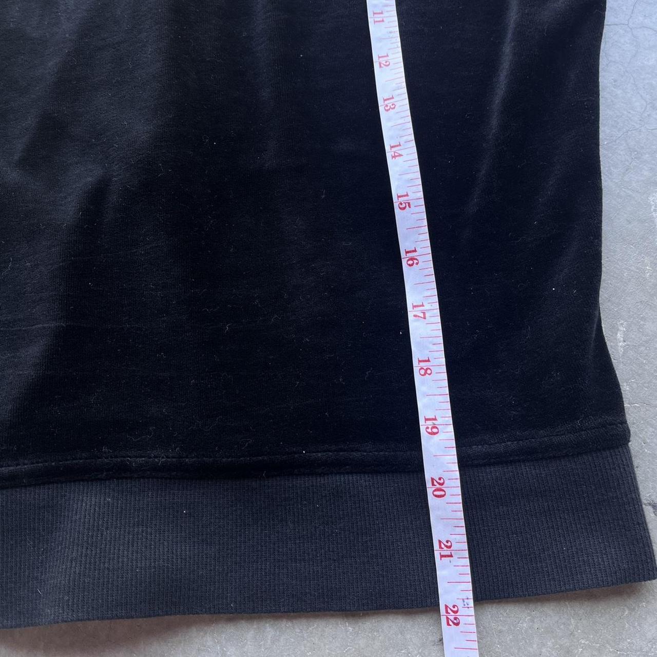 black bebe velour zip-up hoodie 🖤 has some fading in... | Depop