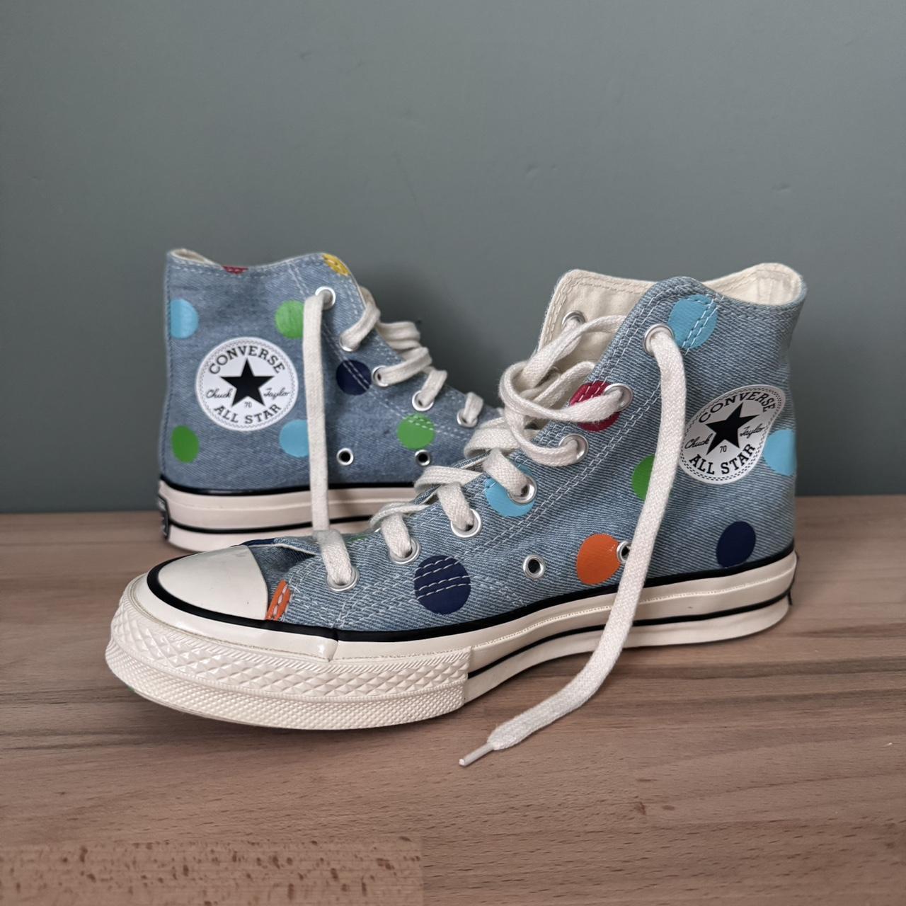 Grey blue Converse Chuck Taylor All Star high top... | Depop