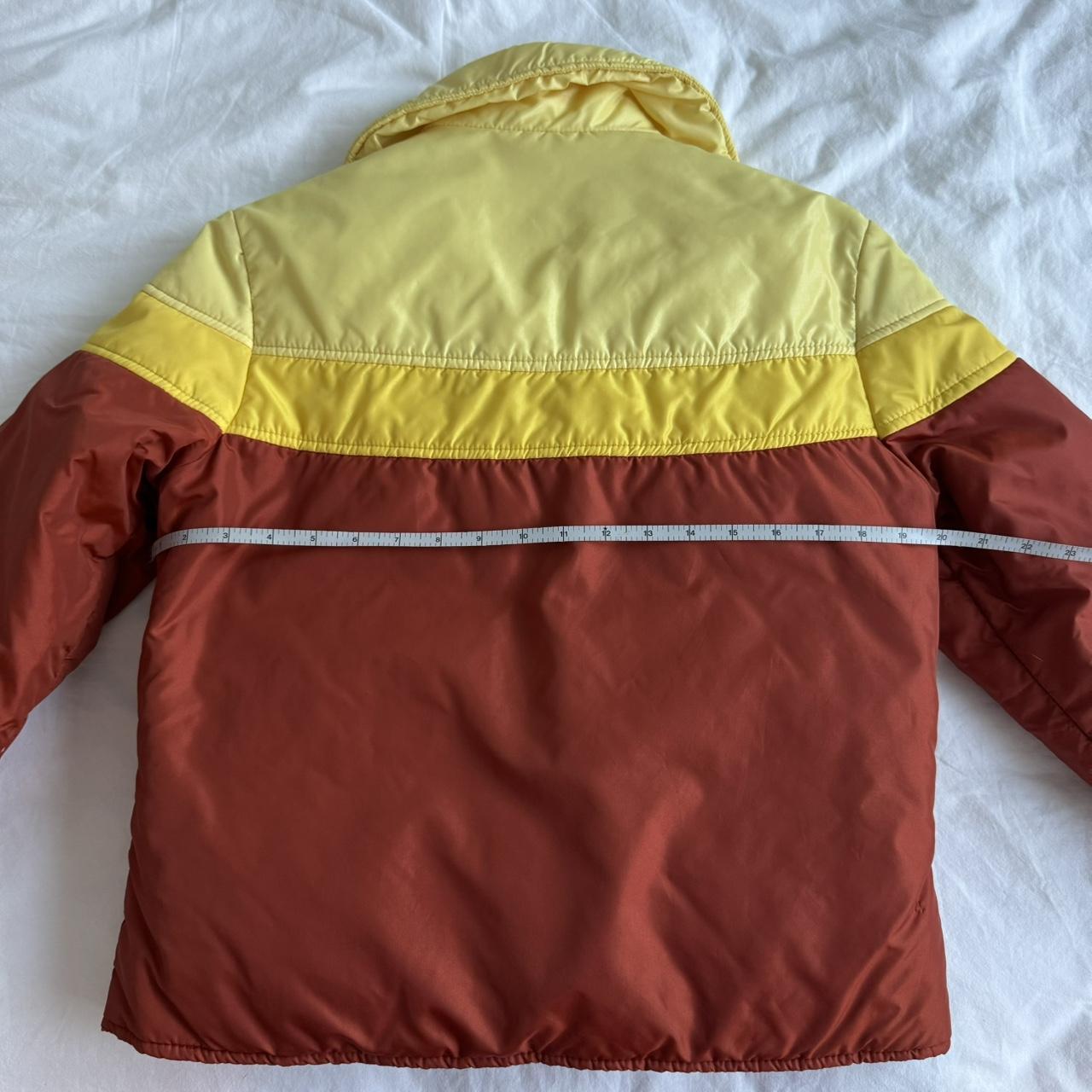 Vintage Gerry two-toned-yellow and brick red puffer... - Depop
