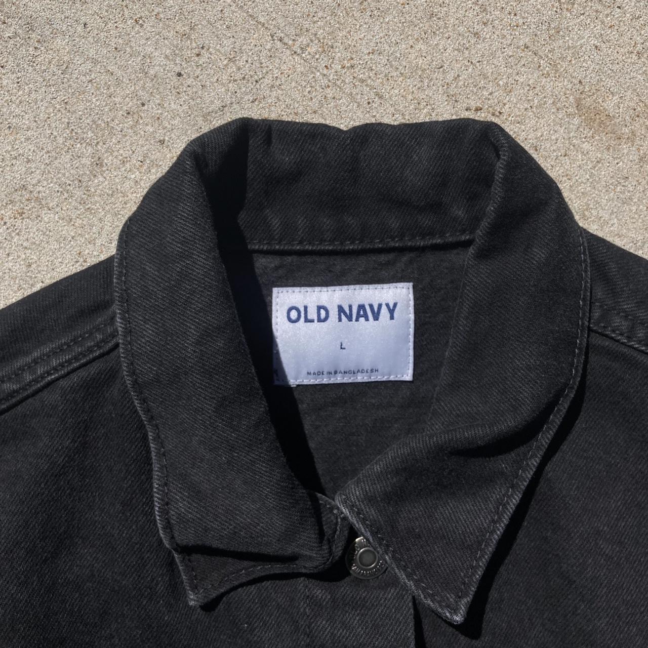 Women’s Old Navy black denim jacket #oldnavy... - Depop