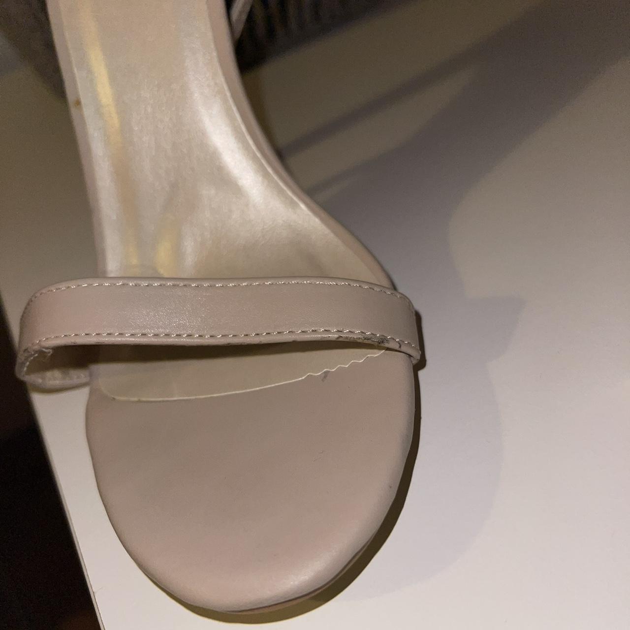 Pretty Little Thing PLT Nude Strap Heeled Sandals... - Depop