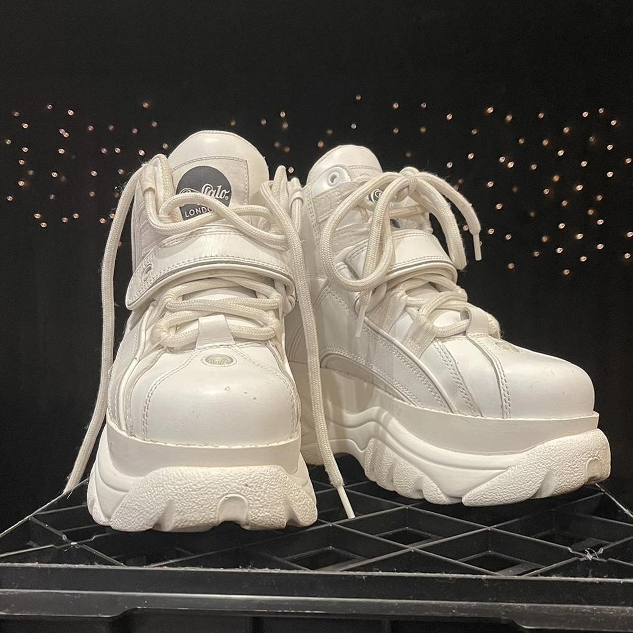 White Platform Buffalo Sneakers, High worn a... - Depop