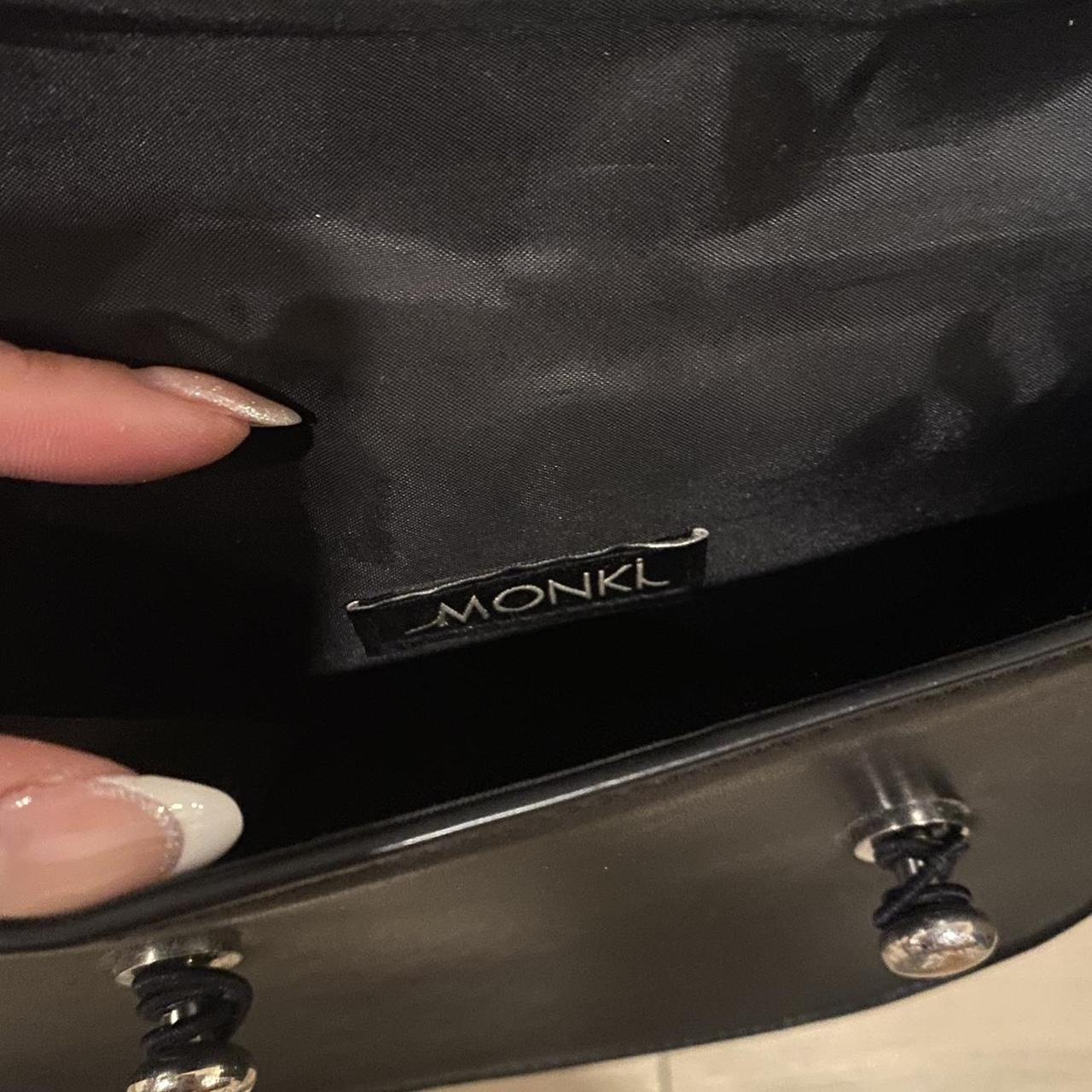 monki black silver crossbody bag #monki #black... - Depop