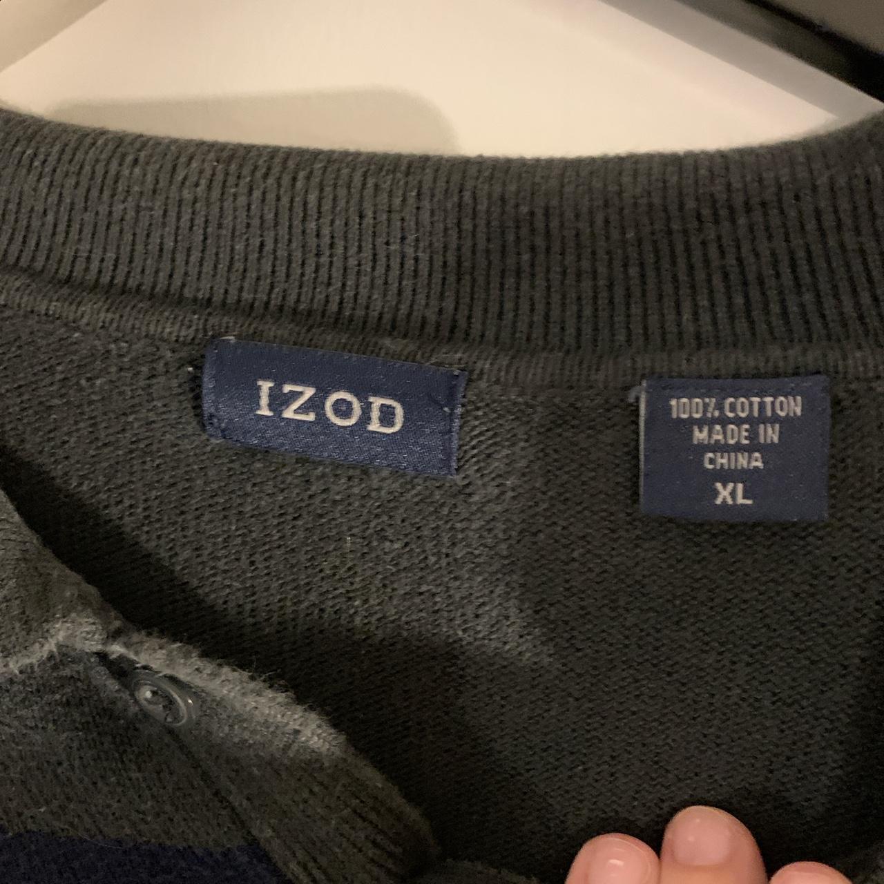 Izod Men's Navy and Green Polo-shirts | Depop