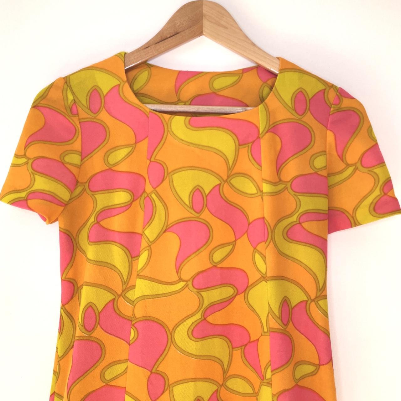 Super bright neon 60s psychedelic handmade mini... - Depop