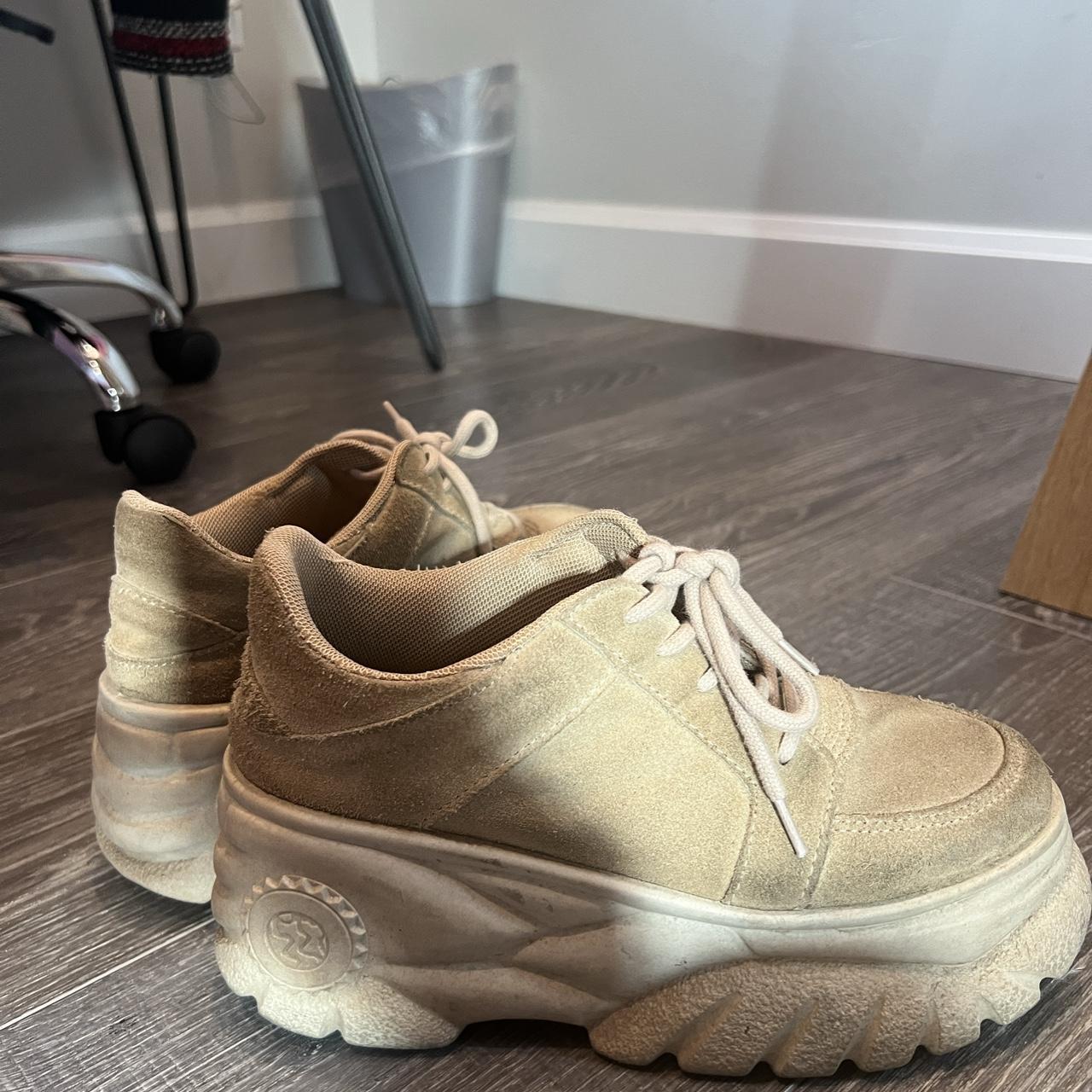 Tan Platform Sneakers from Urban Outfitters Size... - Depop
