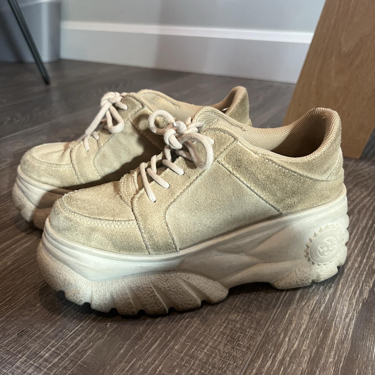 Tan Platform Sneakers from Urban Outfitters Size... - Depop