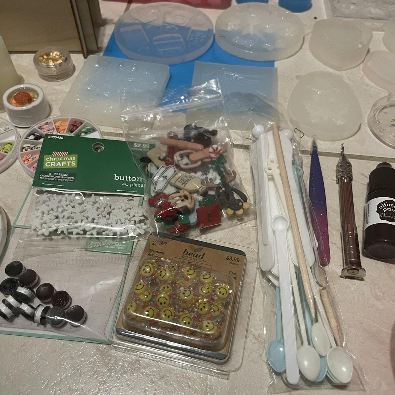 Bundle of resin making supplies - includes molds,... - Depop