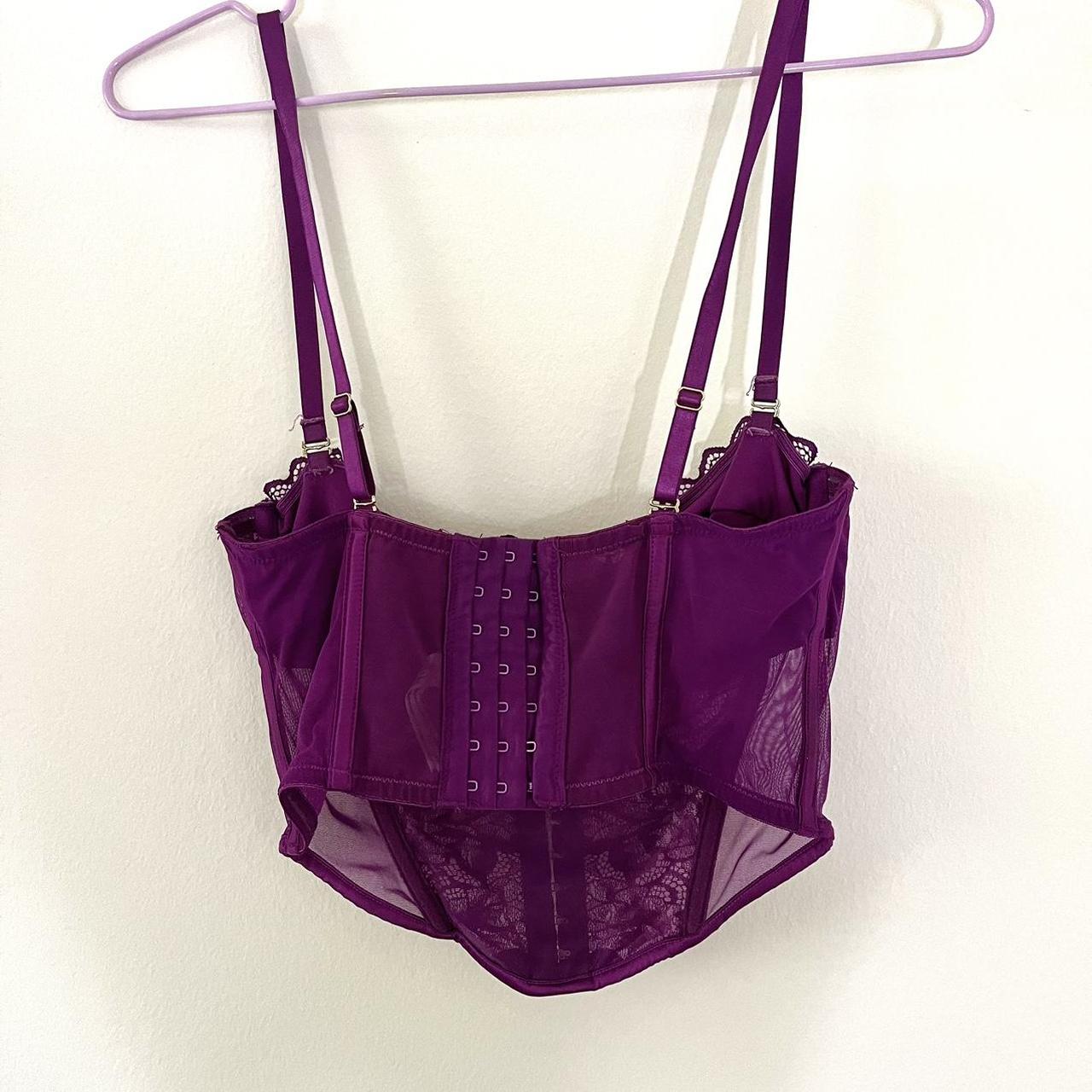 primark purple corset spaghetti strap crop... - Depop