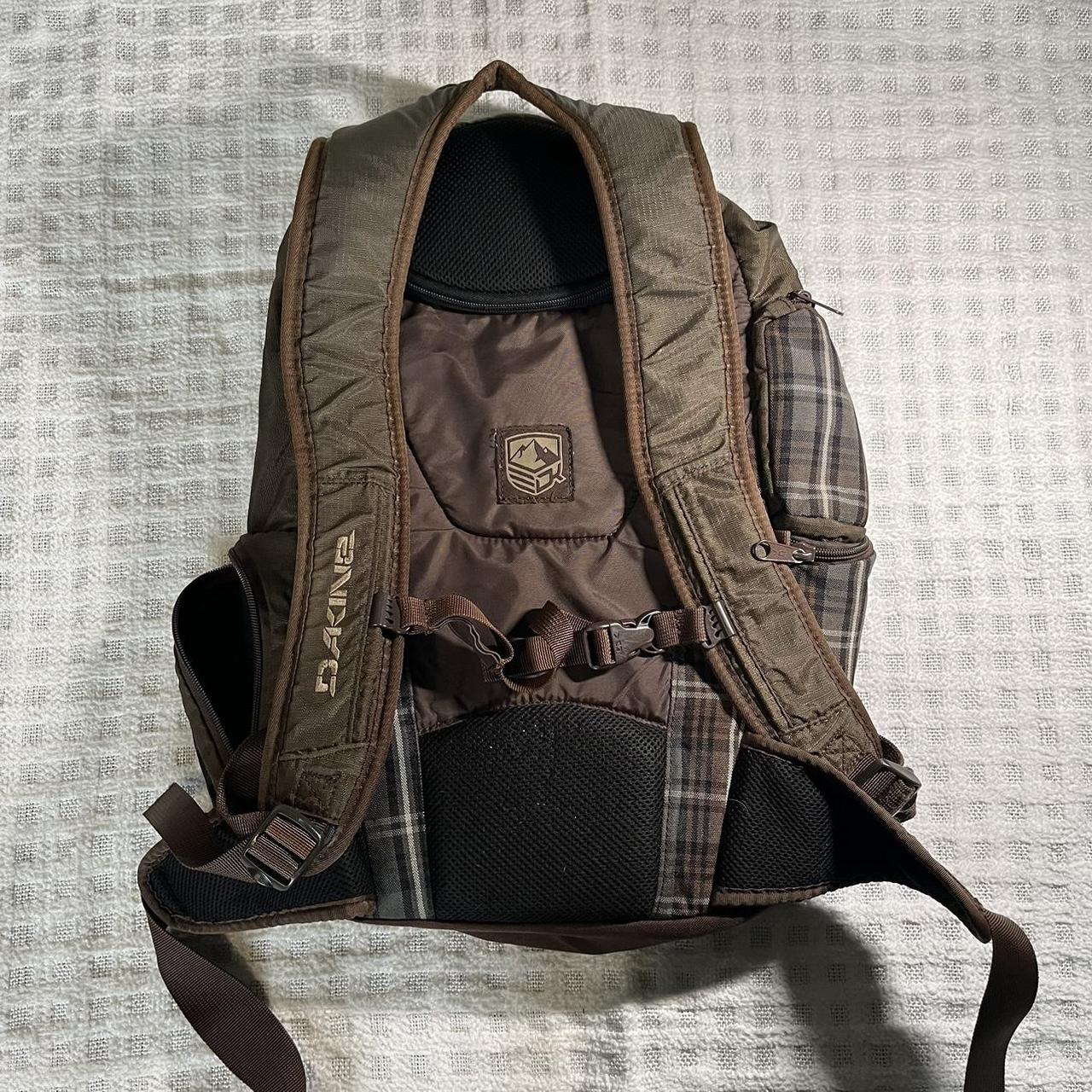 Brown plaid backpack 🎒 standard size backpack, has... - Depop