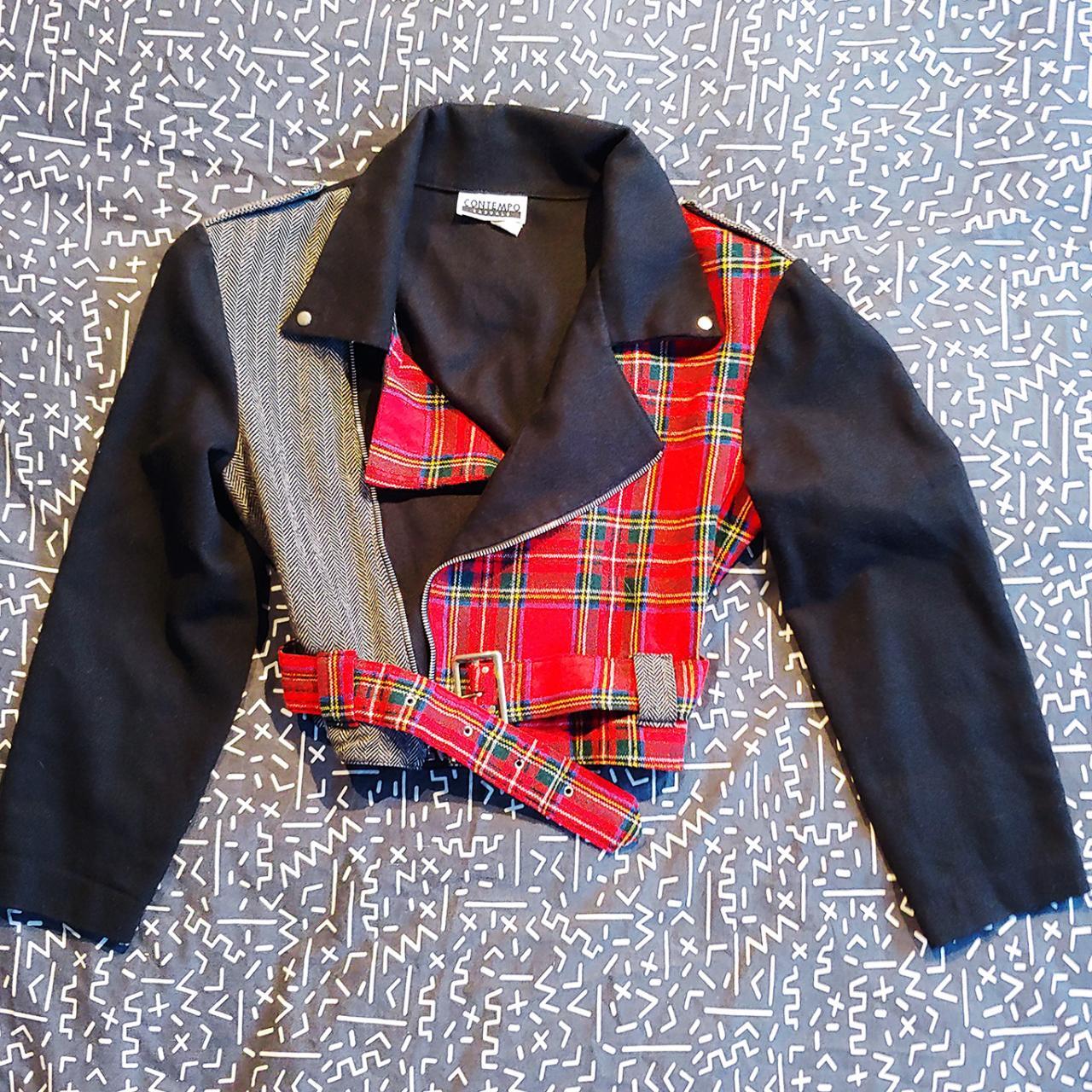Vintage '90s Contempo Casuals plaid and houndstooth... | Depop