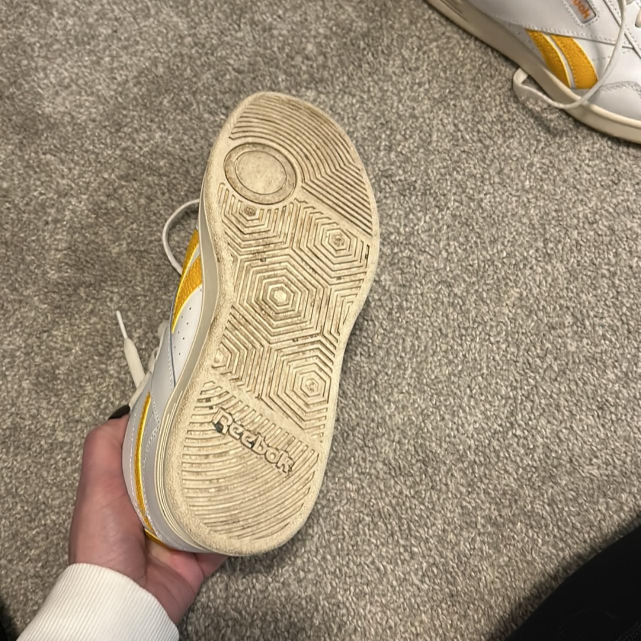 Reebok Club Hi High-Top Sneaker White/Mustard... - Depop