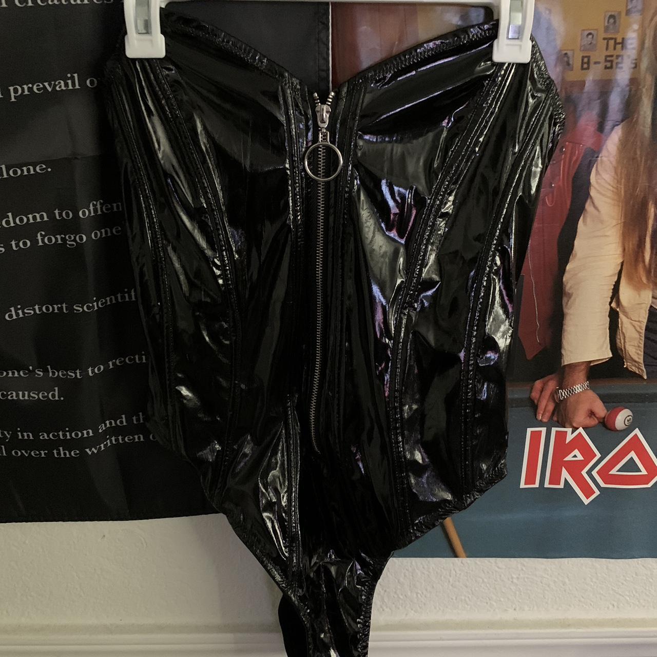 forever 21 vinyl body suit! from their most recently... - Depop