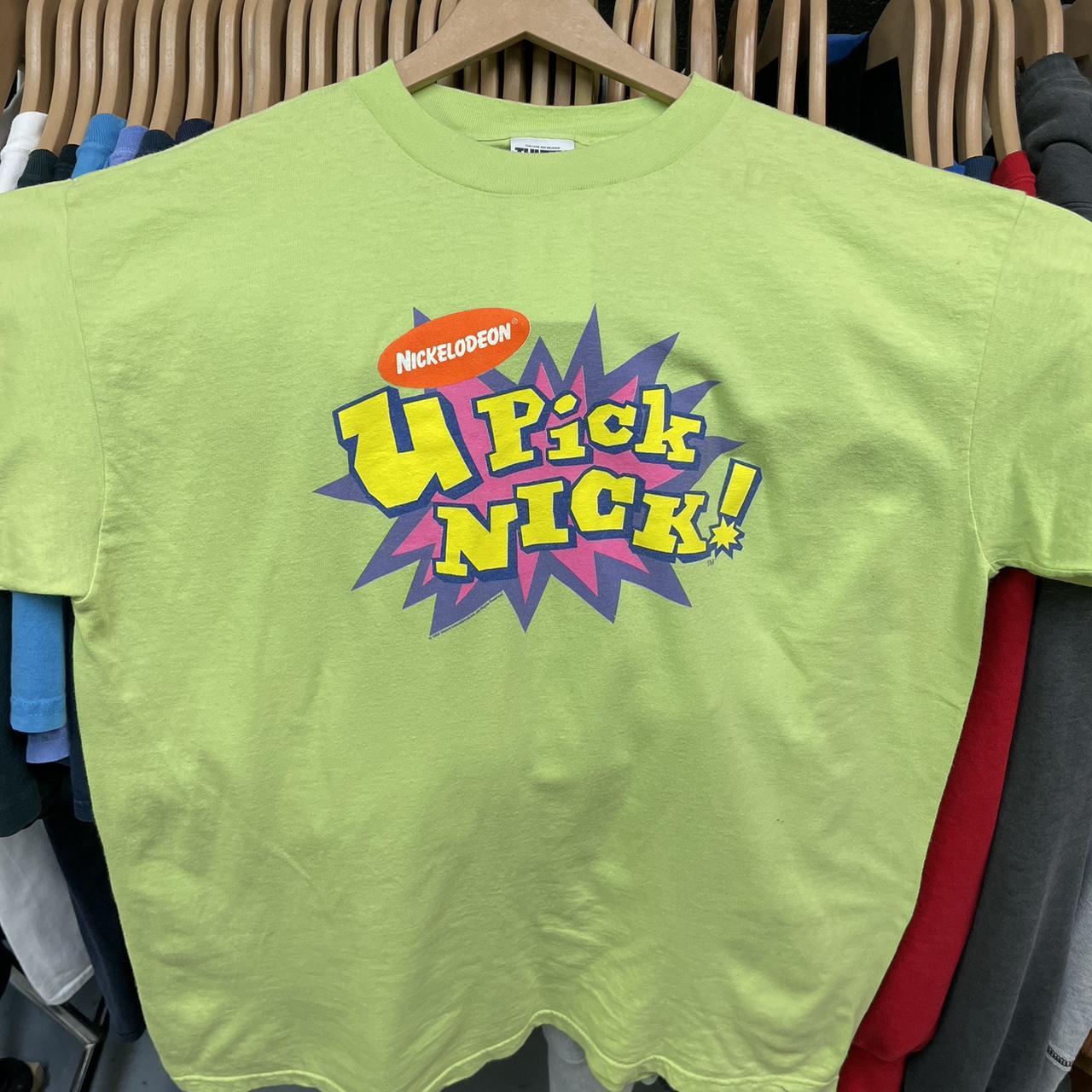 Vintage Nickelodeon u pick nick 1996 shirt. 23.5x30.5 - Depop