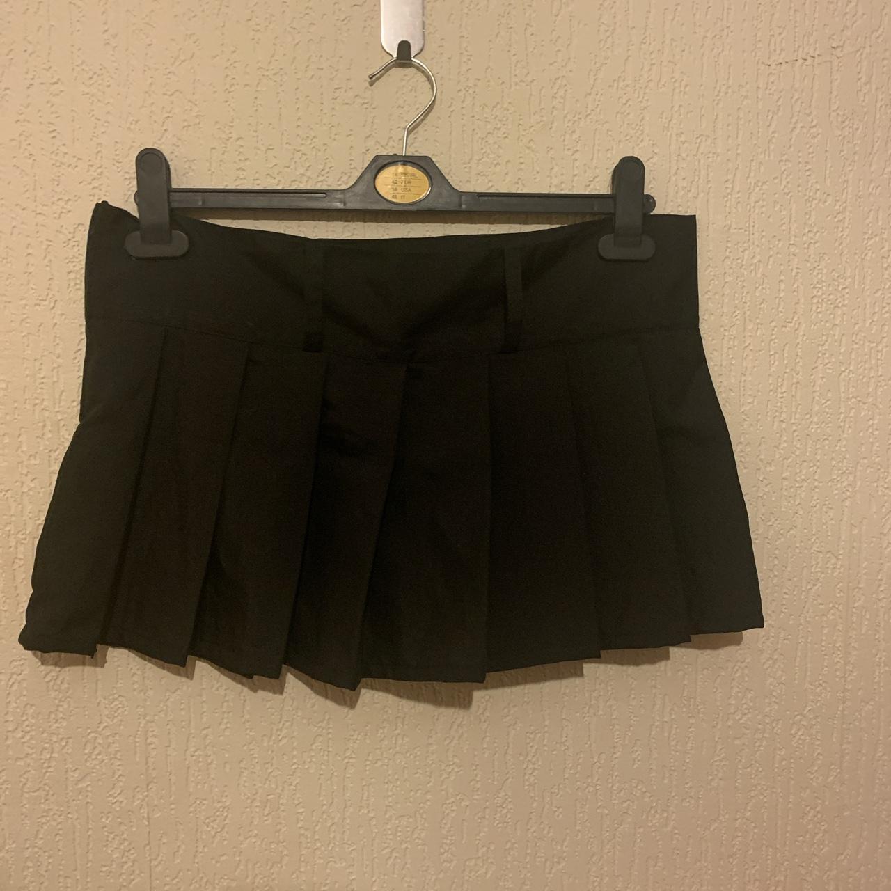 Super Mini Black Pleated Skirt Divas... - Depop