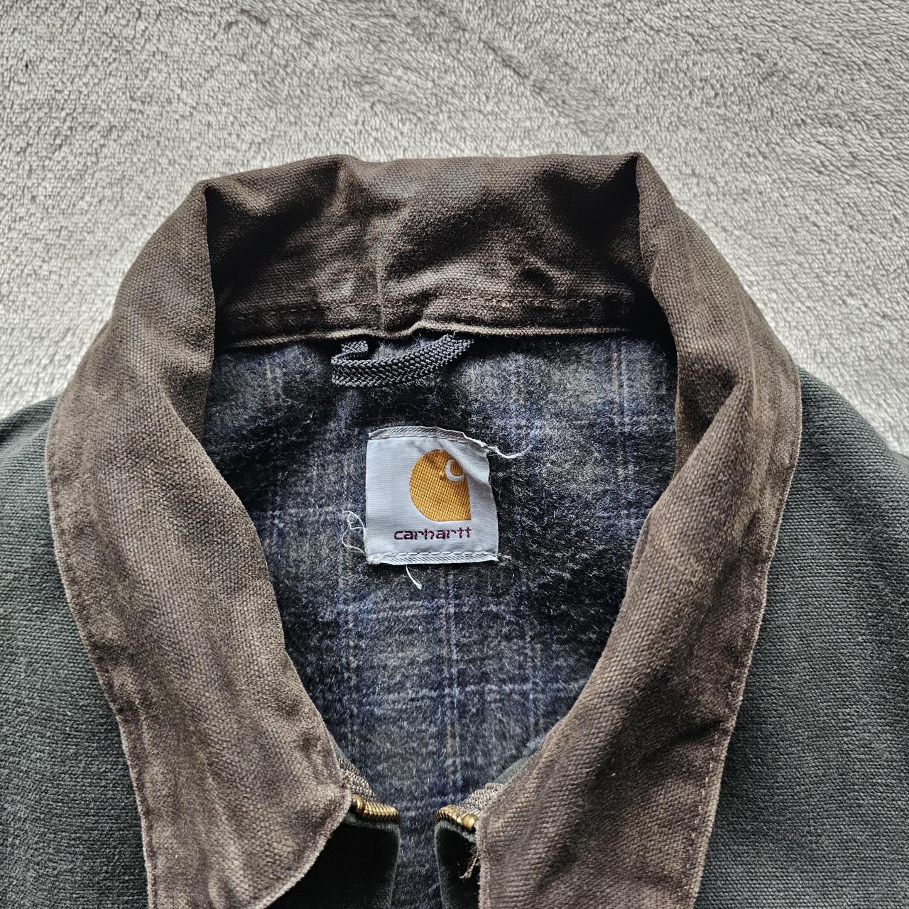 Vintage Carhartt J97 Detroit Jacket in Moss Brown... | Depop