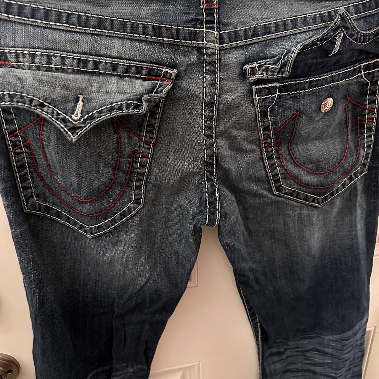 true religion men’s jeans size 34. thick stitching.... - Depop