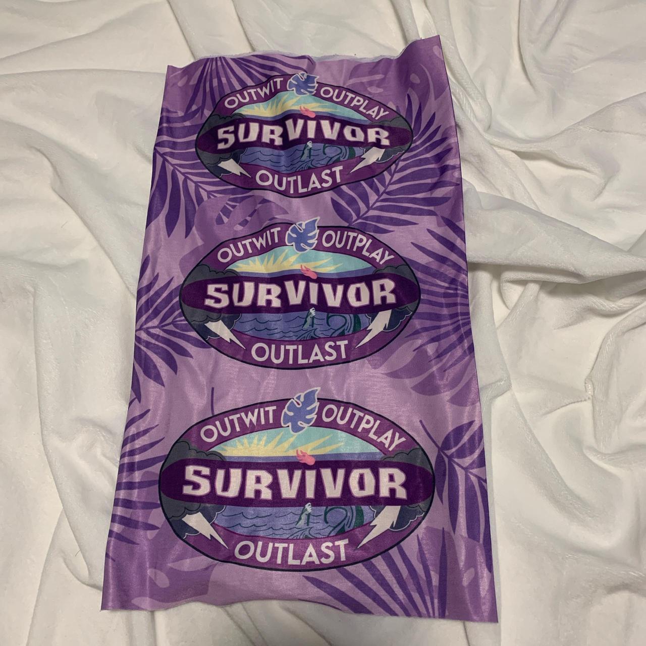 Purple survivor spandex buff not to be worn as a top | Depop