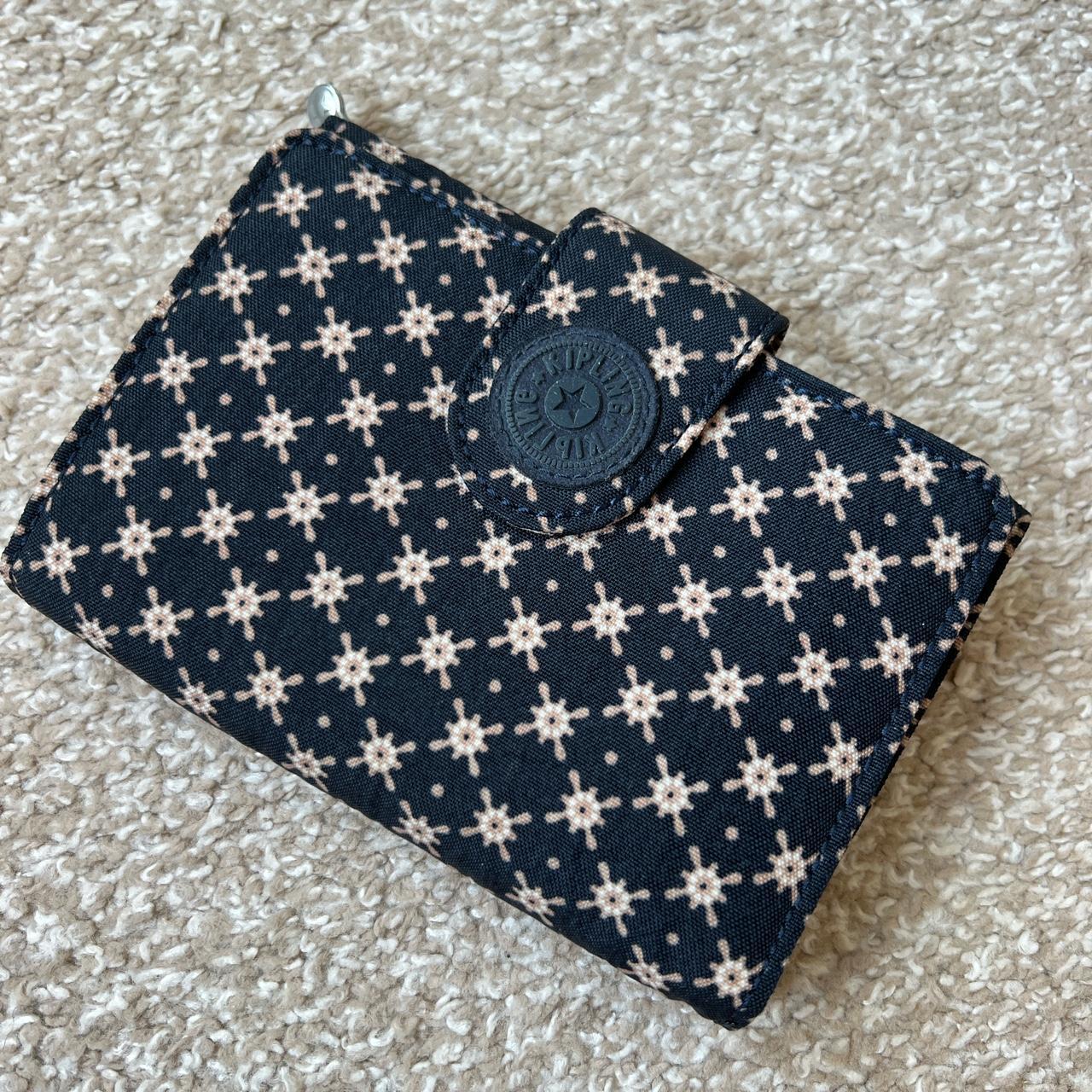 Kipling Navy with Pattern Purse. Like new. Multiple... - Depop