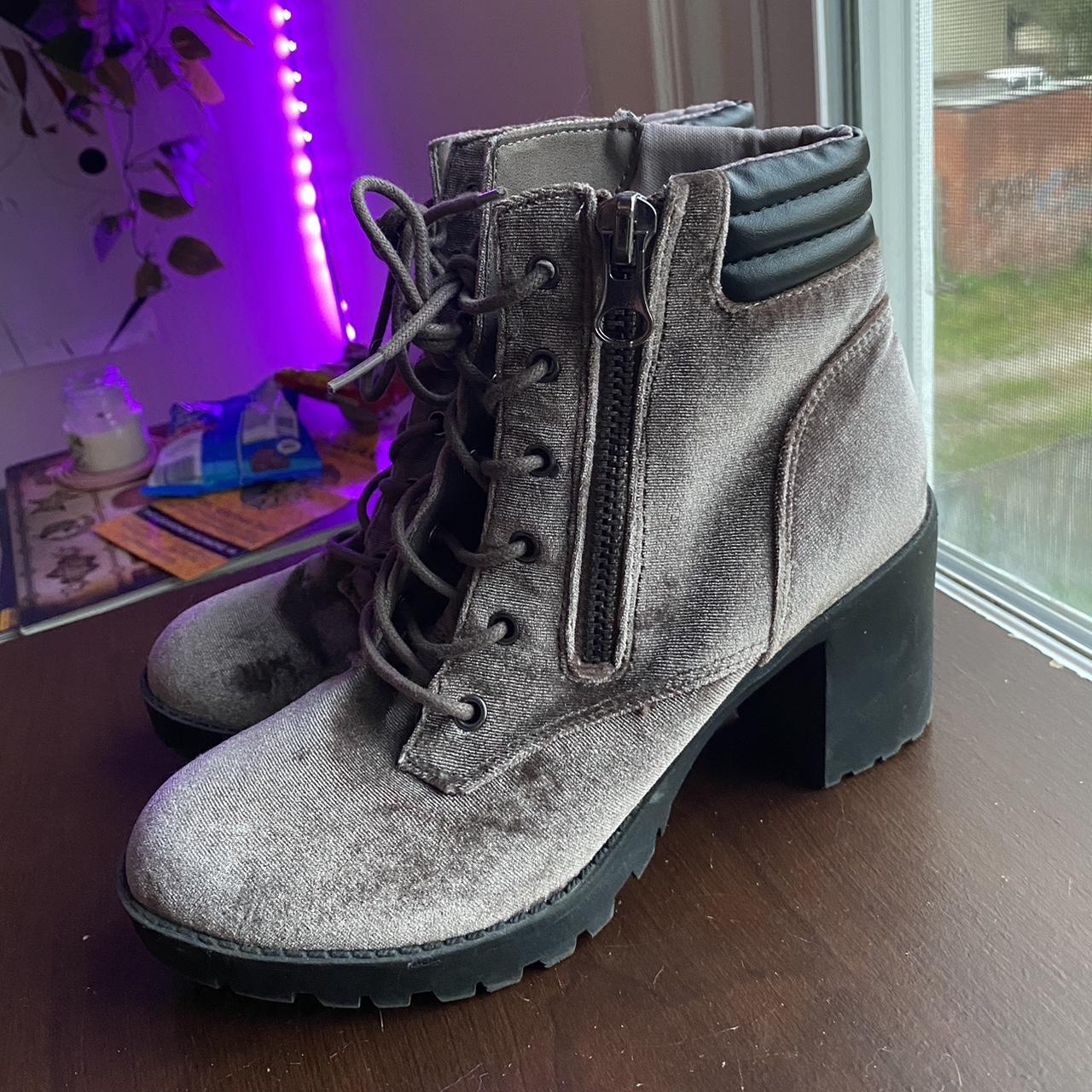 Purple suede Madden Girl combat boots. #combatboots - Depop