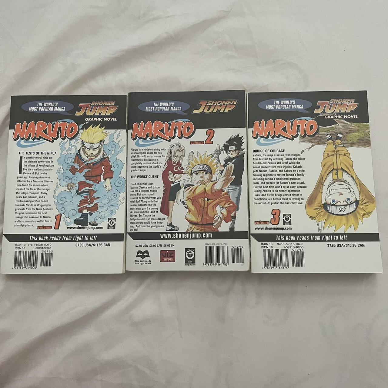 Naruto manga Bundle volumes 1, 2, 3 •selling all 3... - Depop
